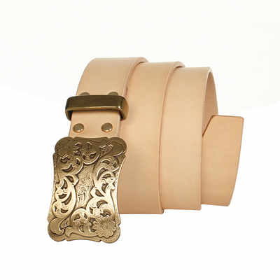 手工定制休闲风唐草图案平滑扣