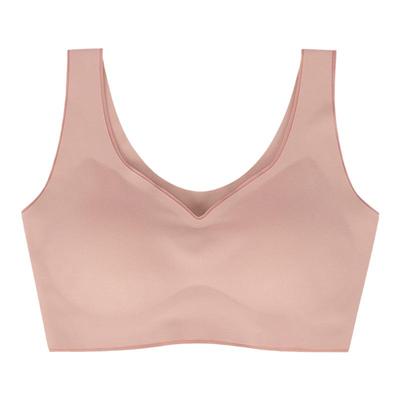 无痕透气撞色内衣女士聚拢上托无钢圈夏季运动背心文胸薄睡眠胸罩