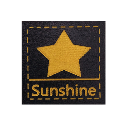 咖啡色时尚皮革贴衣服包包皮布贴