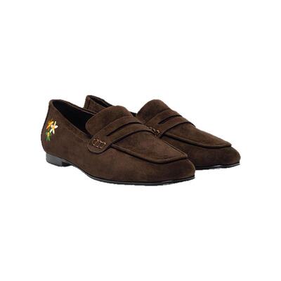 MESSRSDING马卡龙乐福鞋单鞋绒花