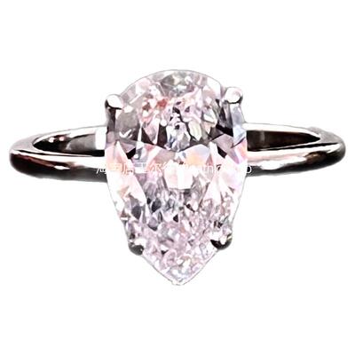 S925纯银3克拉轻奢水滴钻戒