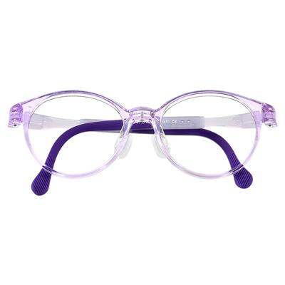 菲尔渡边儿童女孩粉色硅胶眼镜框