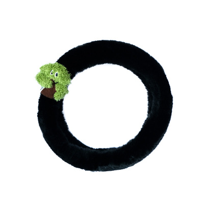 仿濑兔毛放青松车载方向盘套