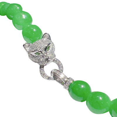 18k白金珍珠珠链扣钻石连接扣