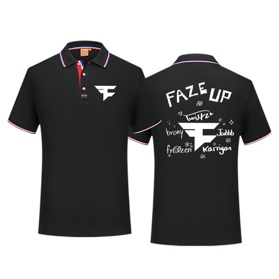 FAZE战队服短袖cs2go游戏major周边商务POLO衫T恤夏季男休闲百搭