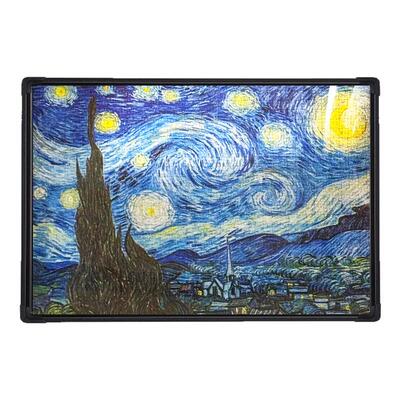 梵高的星空拼图1000片带相框礼物