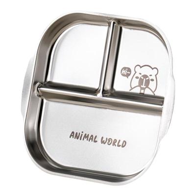 onlycook儿童分格餐盘304不锈钢