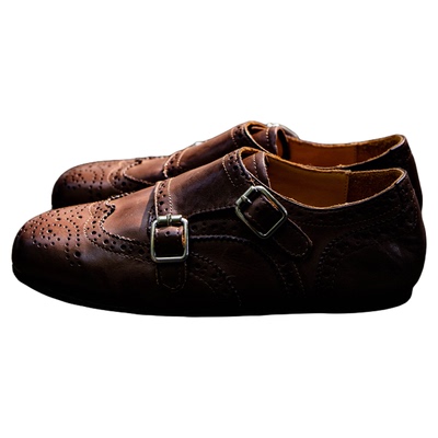 曼晨布洛克小皮鞋女休闲乐福鞋