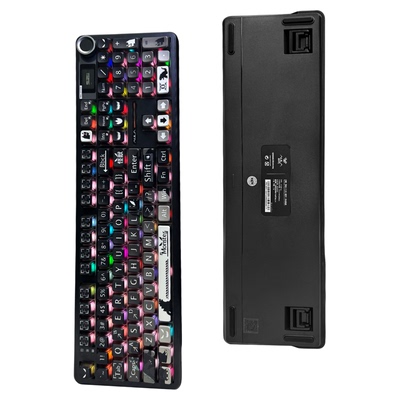 狼蛛F108pro主题键帽无线三模客制化机械键盘满配列无畏契约办公