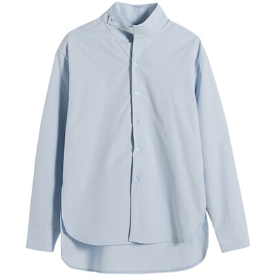 COLNbaby蓝半高领长袖衬衫