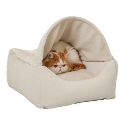 冬季羊羔绒保暖半封闭宠物睡觉