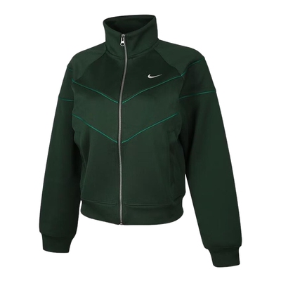 NIKE耐克女子外套2026春新款刺绣小标休闲针织立领夹克HJ0976-323