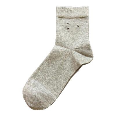 标致纯棉男士中筒薄款袜子商务