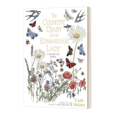 英文原版 The Country Diary of an Edwardian Lady Colouring Book 爱德华七世时代的女士乡村日记 涂色书 英文版 进口英语原版书