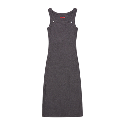 运动休闲长裙纯棉铆钉设计修身