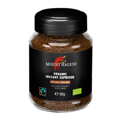 德国有机进口mount hagen意式浓缩速溶提神无蔗糖美式黑咖啡50g