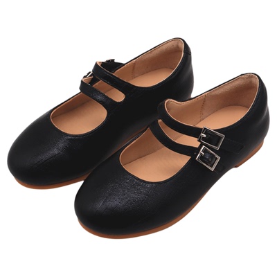 little winkaa童鞋新款双背带公主鞋女童玛丽珍芭蕾舞演出小皮鞋