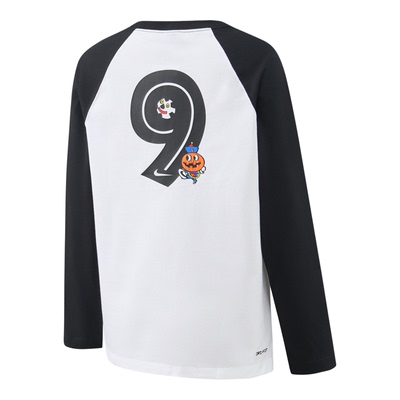 NIKE耐克男女童宽松万圣节上衣冬季运动长袖T恤IO0098-100