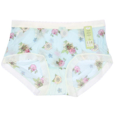 【3条价】彩田茶多酚飘飞短裤32225舒适超薄网纱透气女内裤32226