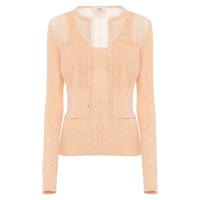 【全款预定】Chloe蔻依 25秋季新款棉质针织两件套装