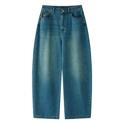 DID DENNIM:Faye 重工水洗复古做旧宽松阔腿牛仔裤25冬新