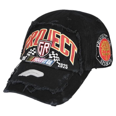 Grailz赛车弯檐做旧刺绣鸭舌帽