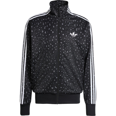 Adidas/阿迪达斯正品三叶草男士豹纹印花宽松运动外套JV7579