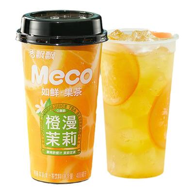 香飘飘meco如鲜果茶橙漫茉莉果茶杯装果茶0脂肪400ml*8杯