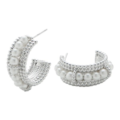 [新品]RSNY珍珠耳环女2026新款轻奢设计感简约欧美风时尚耳钉耳饰