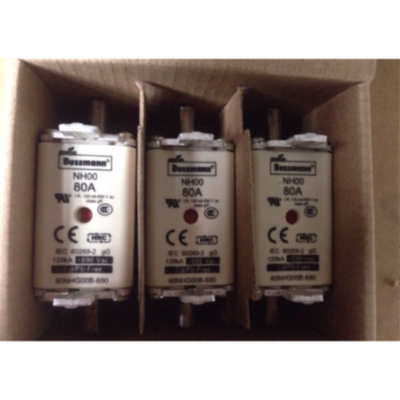 议价现货原装进口bussmann巴仕曼方体熔断器80NHG00B-690V/80A/NH