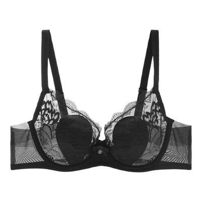 文胸蕾丝安莉芳上托大胸显小性感