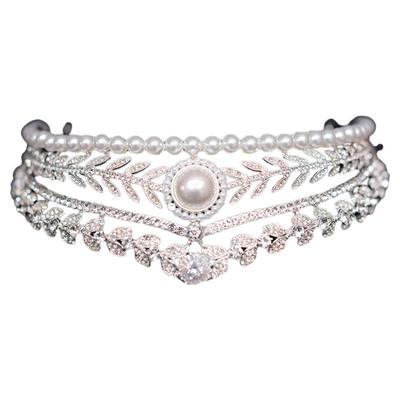 欧式宫廷风包邮新娘皇冠水钻珍珠大皇冠包邮跟妆表演大气礼服配饰