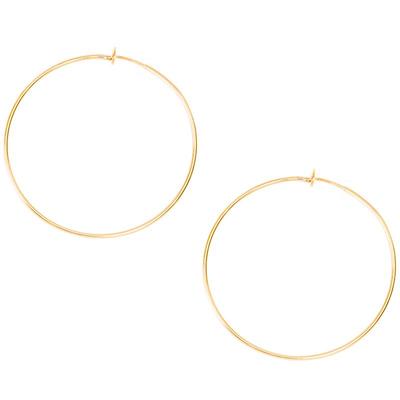 osewaya925银夸张大圆素圈耳环