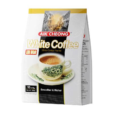 进口益昌减少糖速溶白咖啡600g