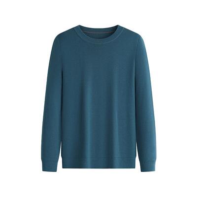 霞湖世家真德绒圆领针织衫男