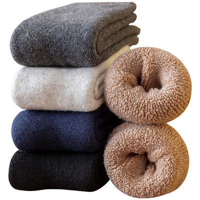 男士东北加绒保暖老人冬天厚袜子