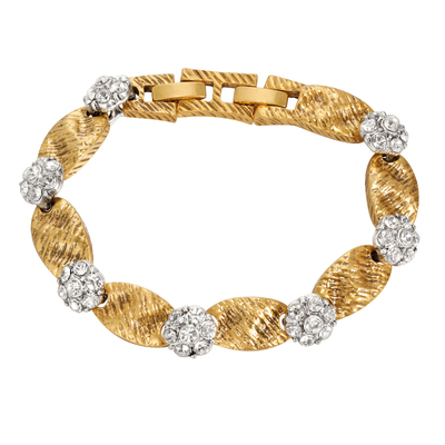 GRGR18K金色镶锆石手链