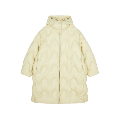 JNBY/江南布衣秋冬羽绒服中长款宽松休闲通勤连帽长袖女5OAC12630