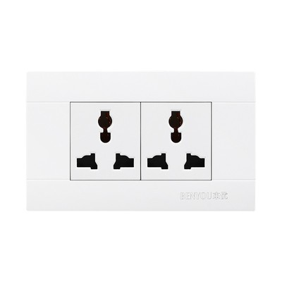 118型多功能三孔插座开关面板