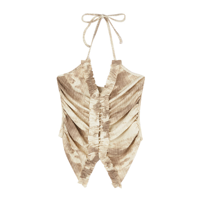 it'real挂脖扎染显瘦吊带背心