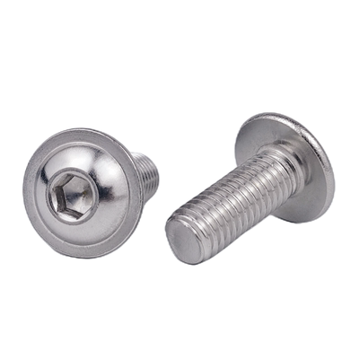 半圆头304不锈钢内六角带垫螺丝