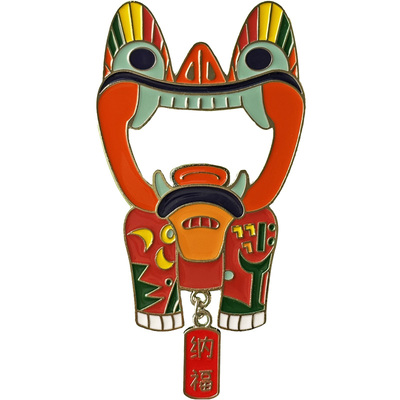 云南五彩瓦猫金属开瓶器冰箱贴