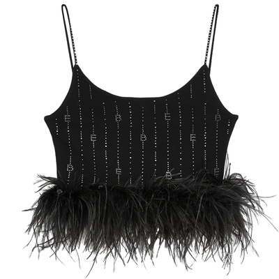 bebe春季新款烫钻吊带上衣