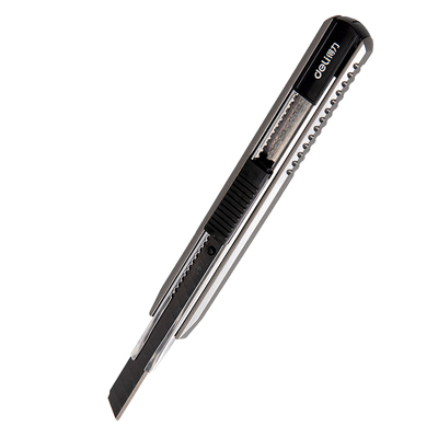 得力美工刀办公用品仿金属壁纸刀