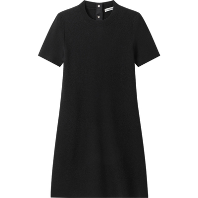 【播奥莱】播商场同款黑色收腰连衣裙女秋冬新内搭裙子BDR9LD4217