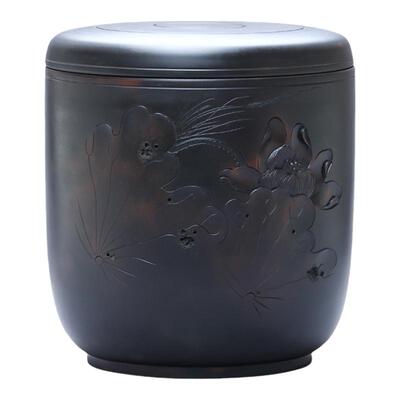 建水紫陶浮雕七饼缸散茶1斤半