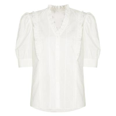 【商场同款】HPLY荷比俪夏气质V领泡泡袖衬衫HMD23630260