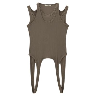 sly假两件环形下摆背心