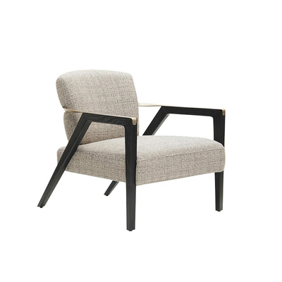 意大利Aston martin现代简约实木休闲椅客厅单人沙发椅