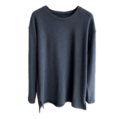 AMR UU◆陪伴整个秋冬～保暖双面绒磨毛白色T恤加绒打底衫女新款